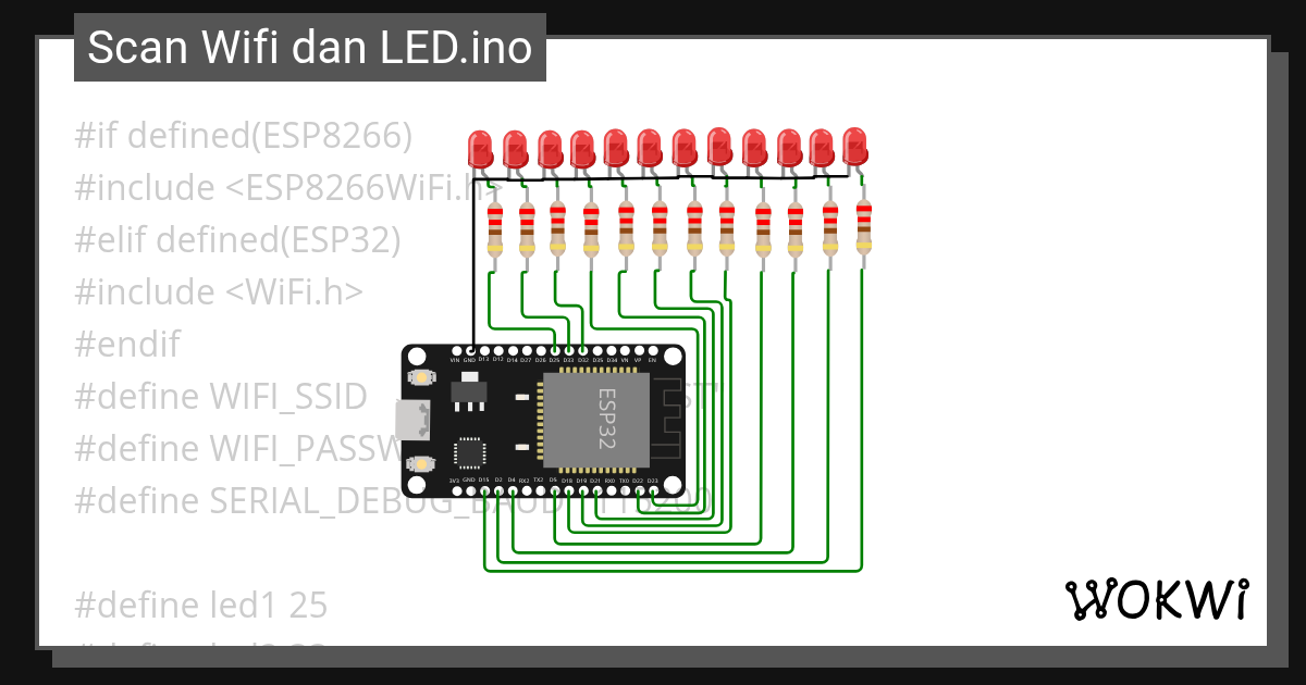 Scan Wifi dan LED.ino - Wokwi ESP32, STM32, Arduino Simulator
