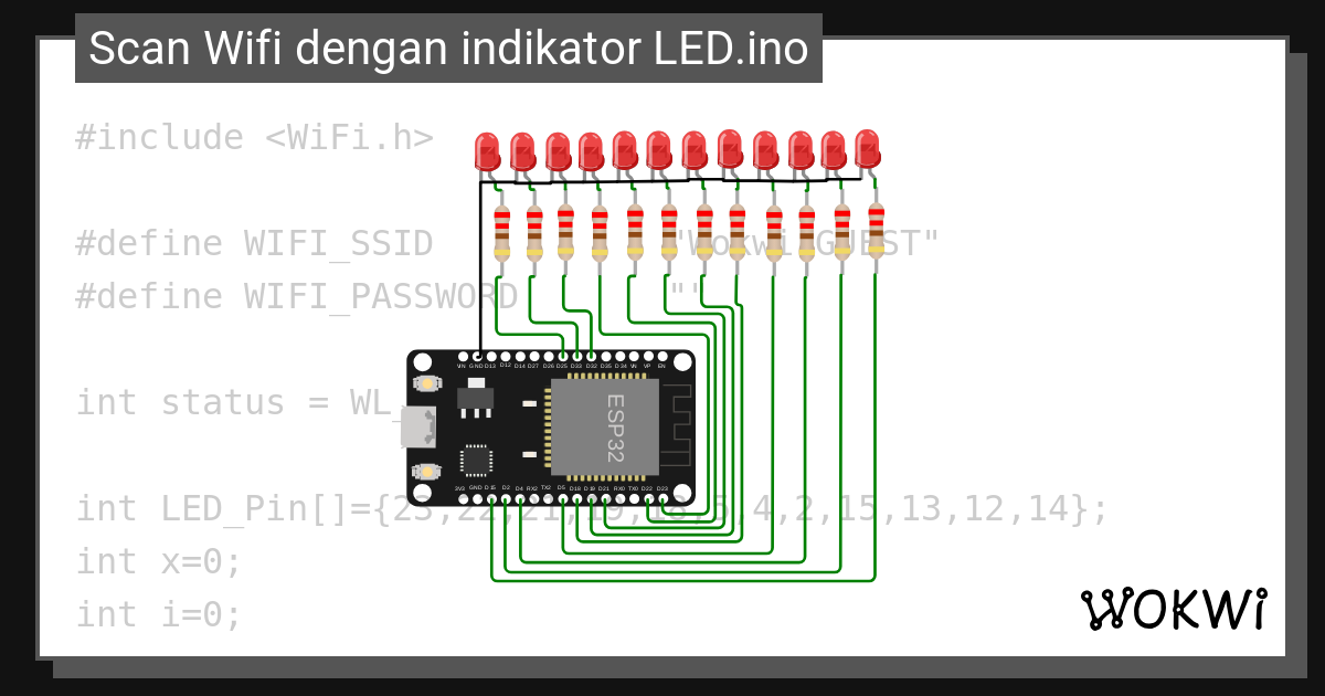 Scan Wifi Dengan Indikator O Wokwi Esp32 Stm32 Arduino Simulator