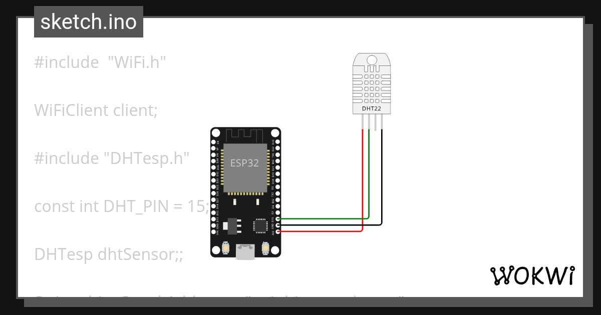 20. Thingspeak DHT22 v2 - Wokwi ESP32, STM32, Arduino Simulator