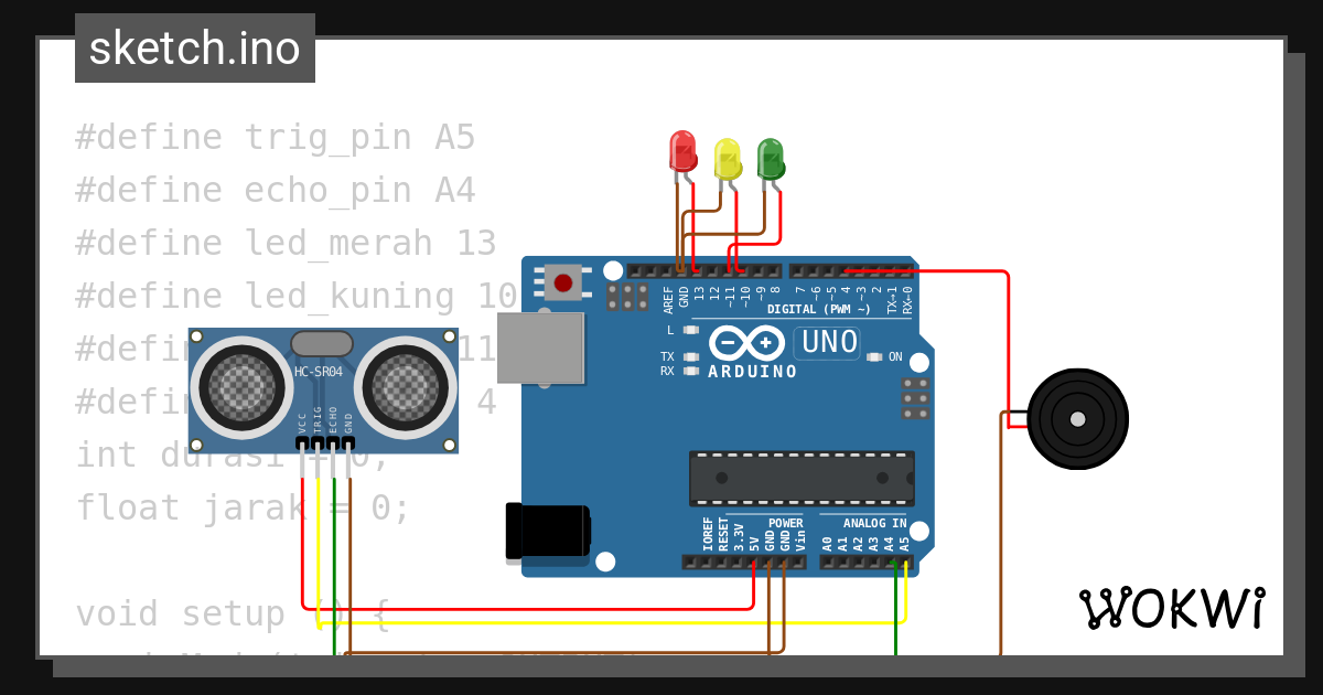 Sensor Jarak Wokwi Esp32 Stm32 Arduino Simulator 5481