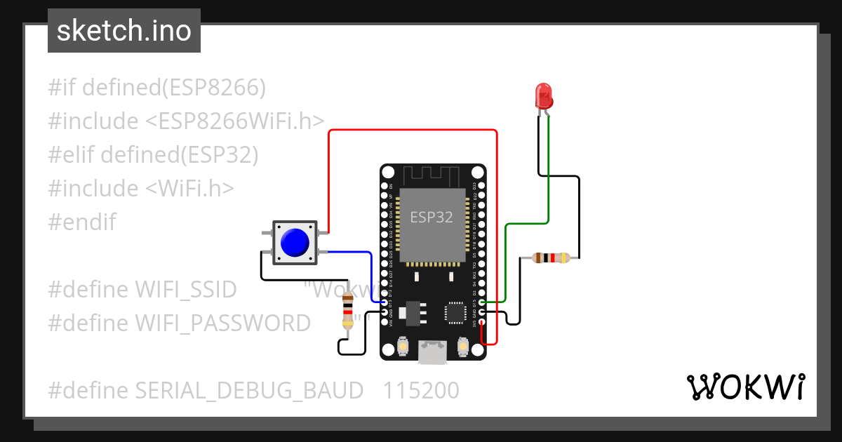 challenge 2 ESP32 - Wokwi ESP32, STM32, Arduino Simulator