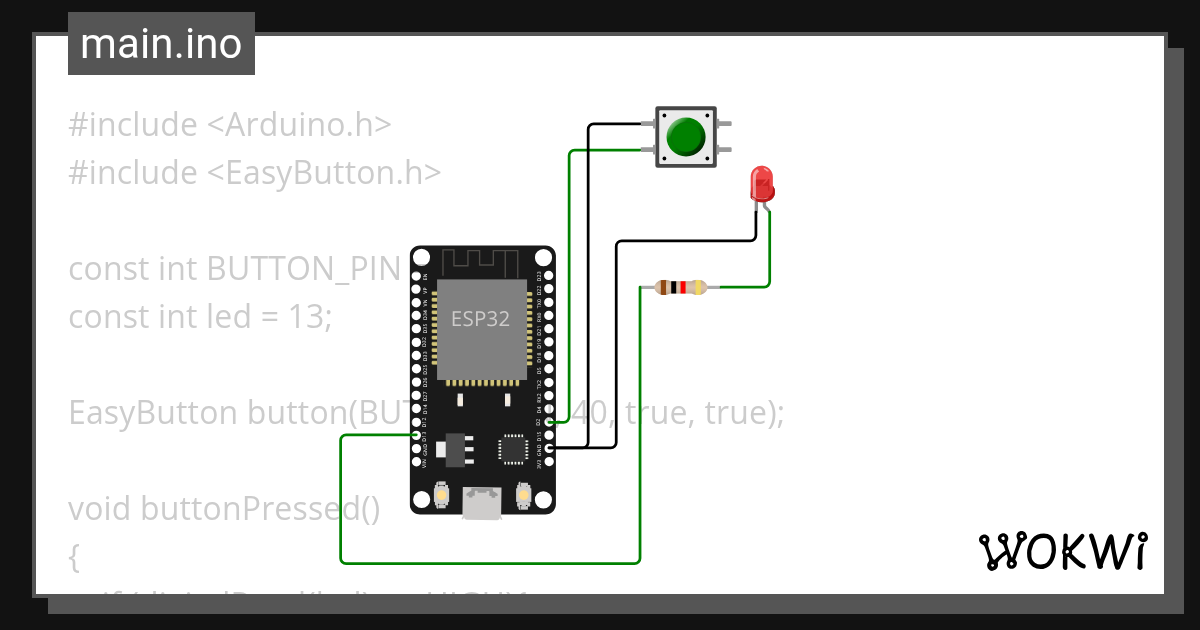 Lightcontrol With Easybutton Wokwi Esp32 Stm32 Arduino Simulator 
