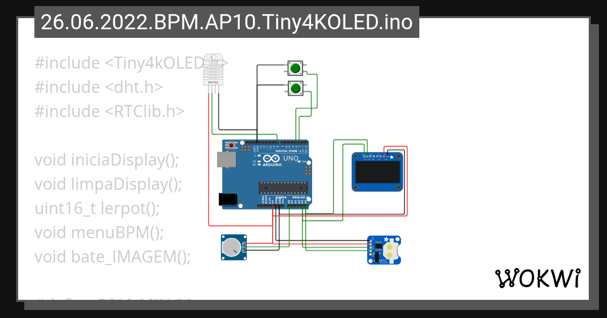 26.06.2022.BPM.AP10.Tiny4KOLED.ino - Wokwi ESP32, STM32, Arduino Simulator