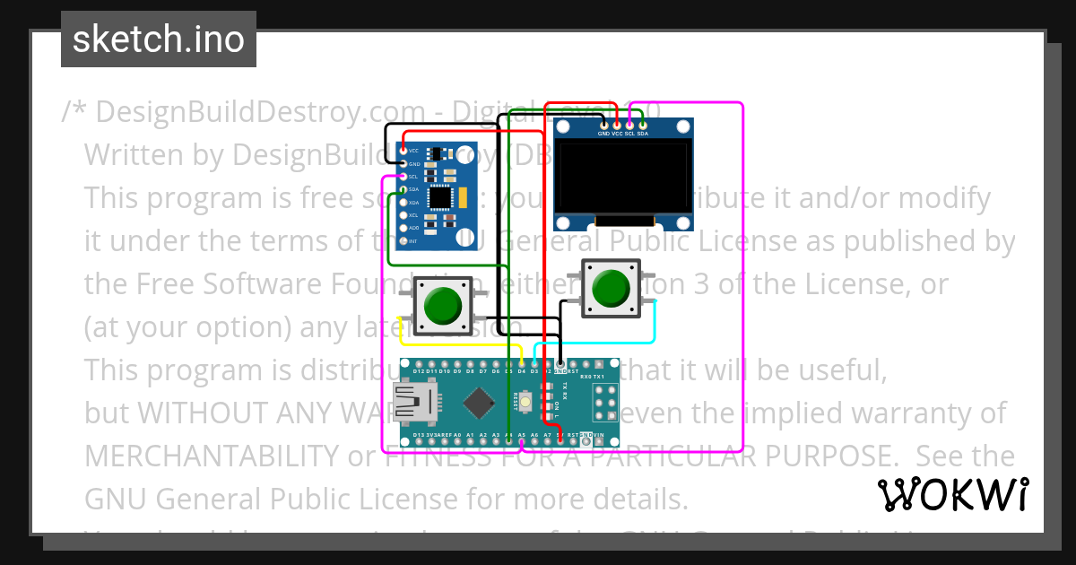 DesignBuildDestroy-Digi-Level.ino - Wokwi Arduino and ESP32 Simulator