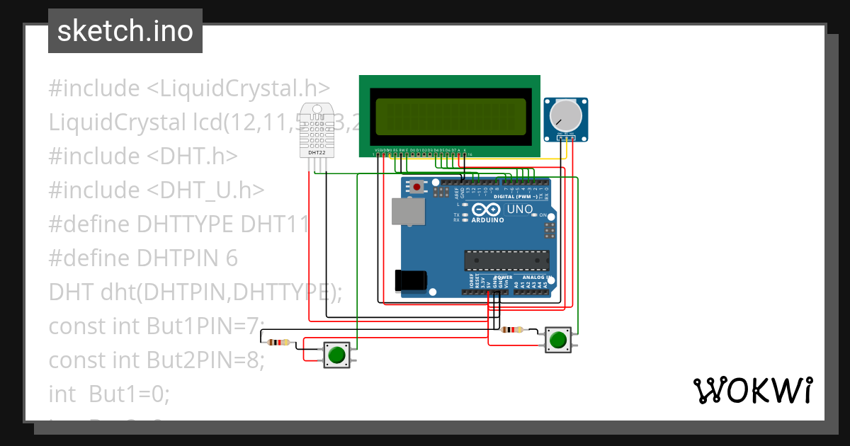 temp/humi print if select - Wokwi ESP32, STM32, Arduino Simulator