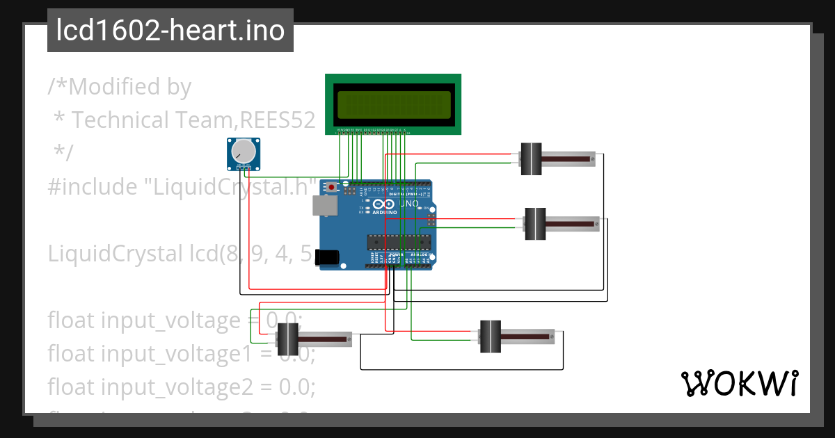 lcd1602-heart.ino - Wokwi ESP32, STM32, Arduino Simulator