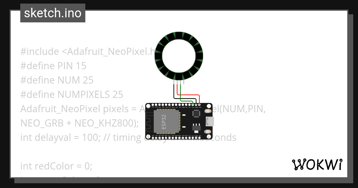 NeoPixel - Wokwi ESP32, STM32, Arduino Simulator