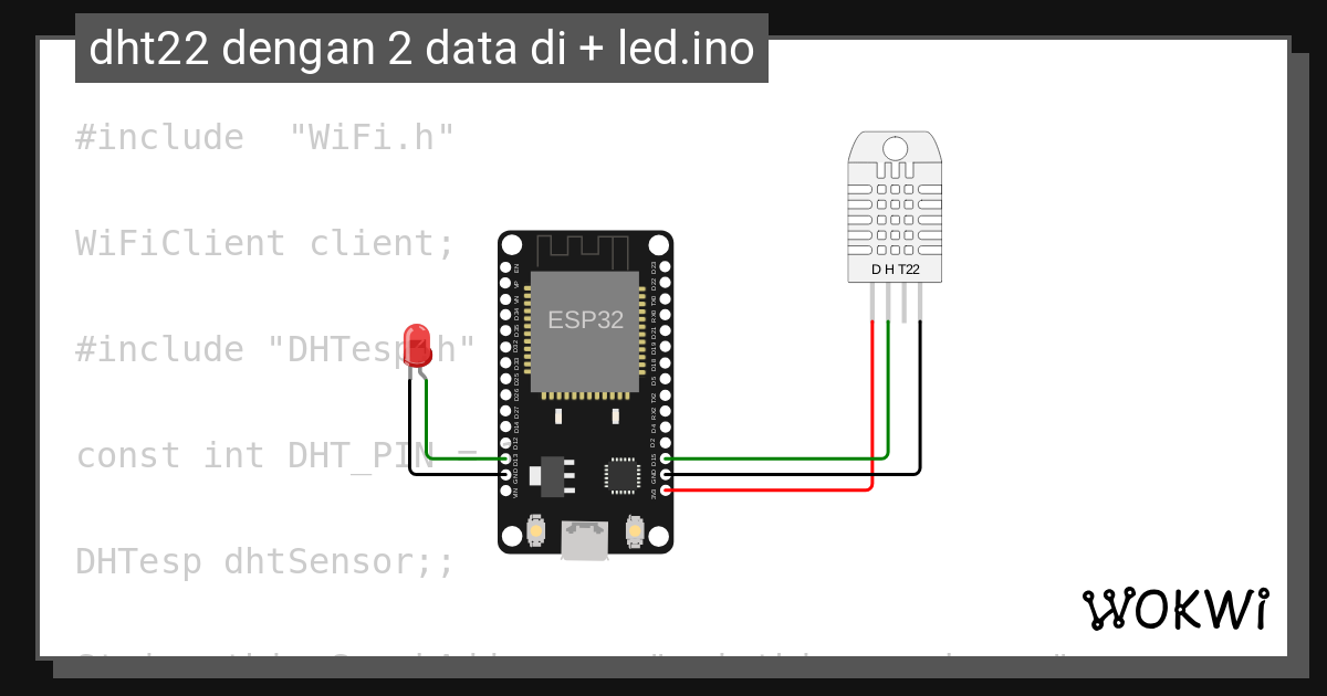 Dht22 Dengan 2 Data Di O Wokwi Esp32 Stm32 Arduino Simulator 2609