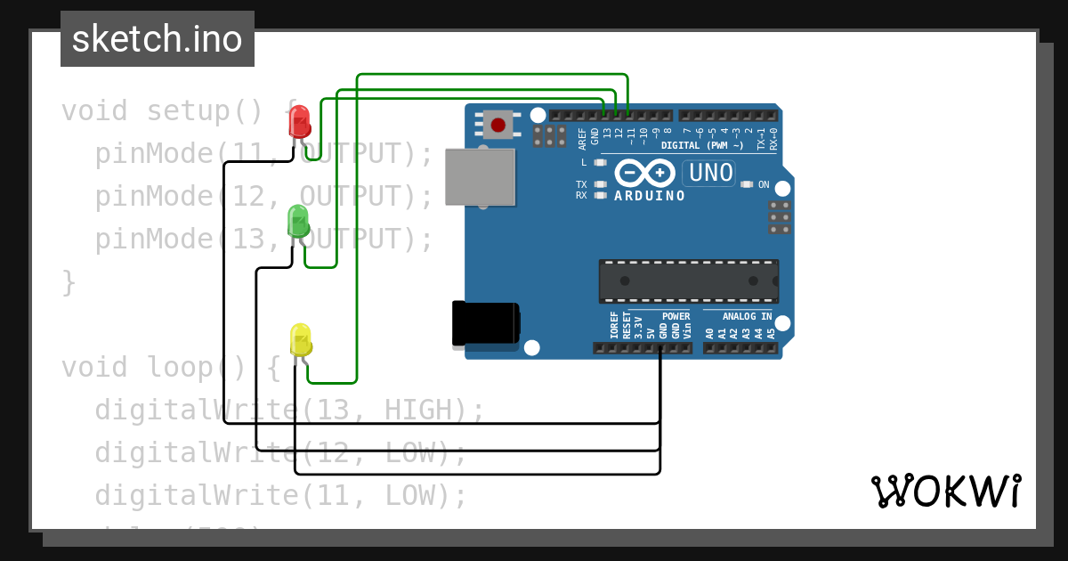 Led Rgy Wokwi Esp32 Stm32 Arduino Simulator 7140