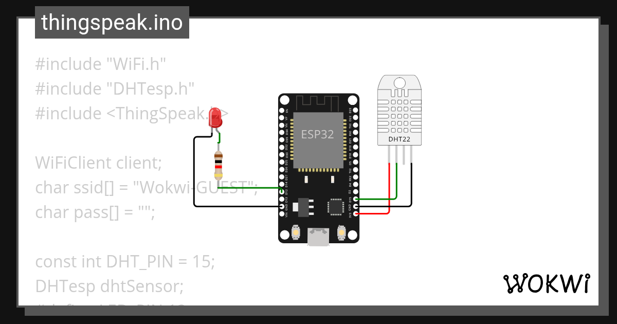 thingspeak.ino - Wokwi ESP32, STM32, Arduino Simulator