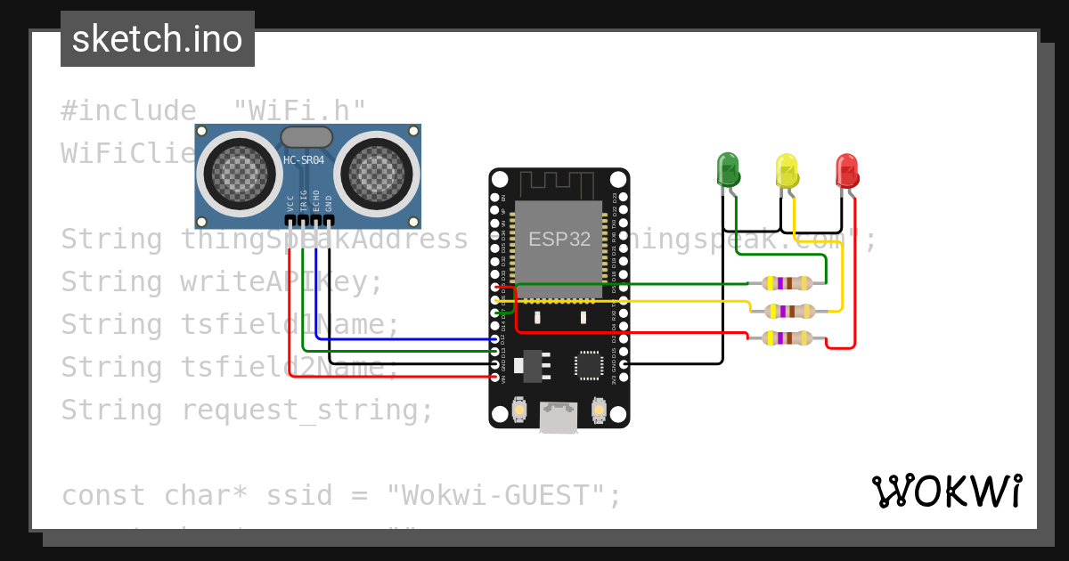 Deteksitinggiairsungai Wokwi Esp32 Stm32 Arduino Simulator 2667