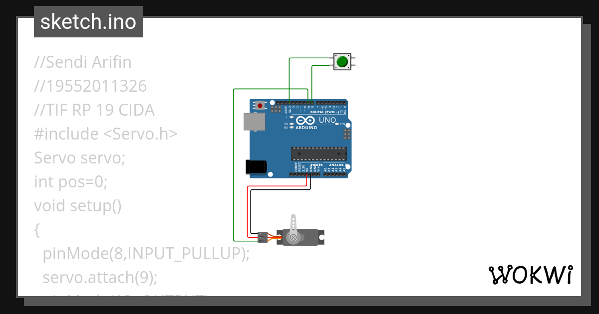 UAS Mikrokontroller-Sendi Arifin - Wokwi ESP32, STM32, Arduino Simulator