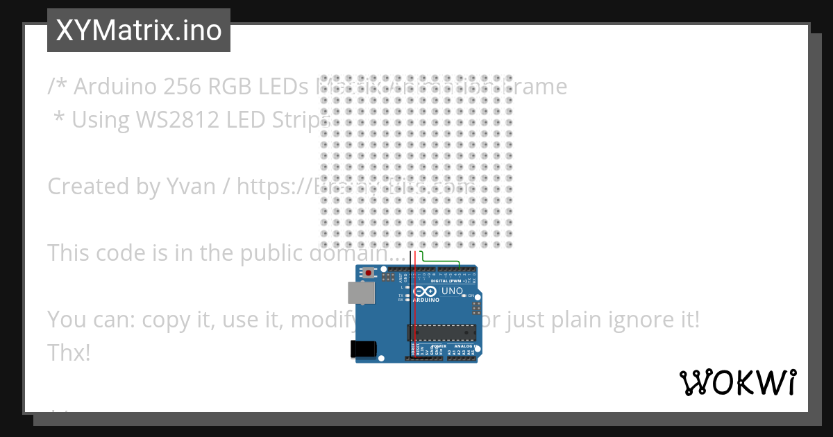 XYMatrix.ino - Wokwi ESP32, STM32, Arduino Simulator