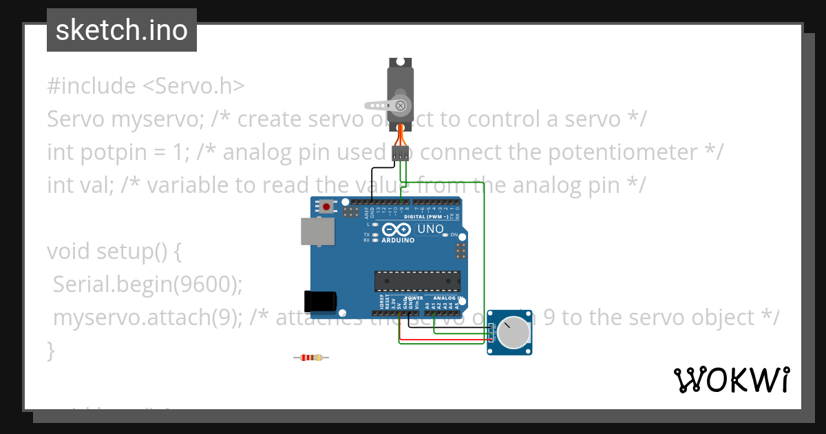 Sketch for LED fading using Arduino PWM - Wokwi ESP32, STM32, Arduino Simulator