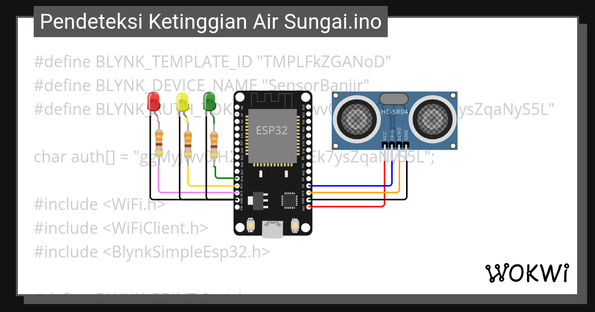 Pendeteksi Ketinggian Air O Wokwi Esp32 Stm32 Arduino 