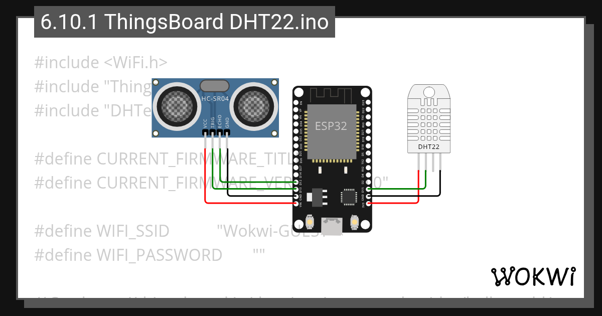 6.10.1 ThingsBoard DHT22.ino - Wokwi ESP32, STM32, Arduino Simulator