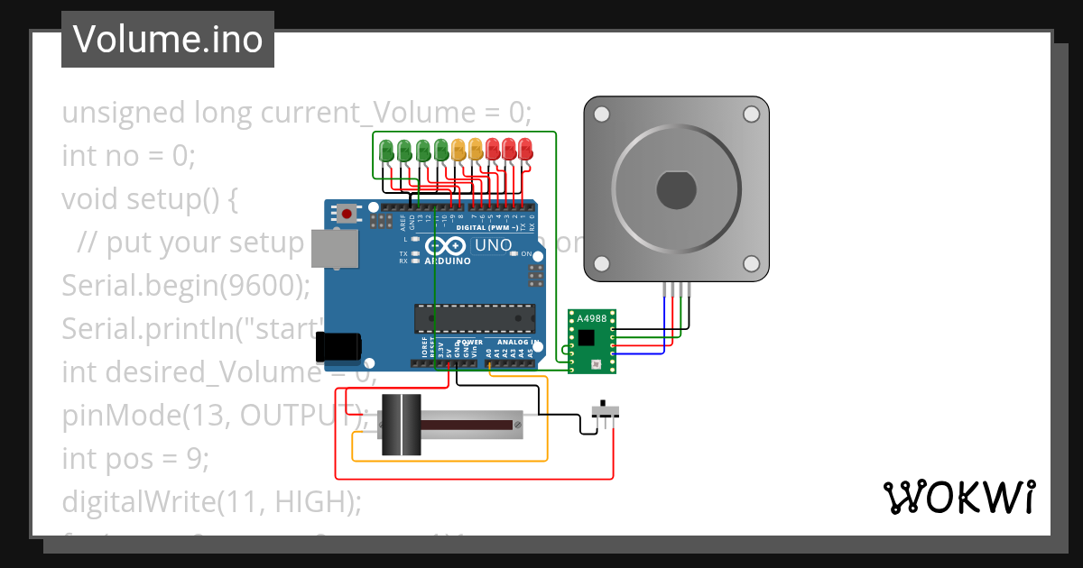 Volume.ino - Wokwi ESP32, STM32, Arduino Simulator