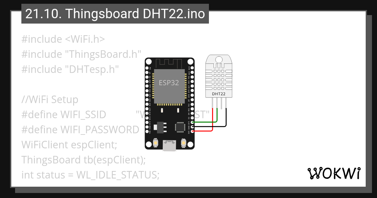 21.10. Thingsboard DHT22.ino - Wokwi ESP32, STM32, Arduino Simulator