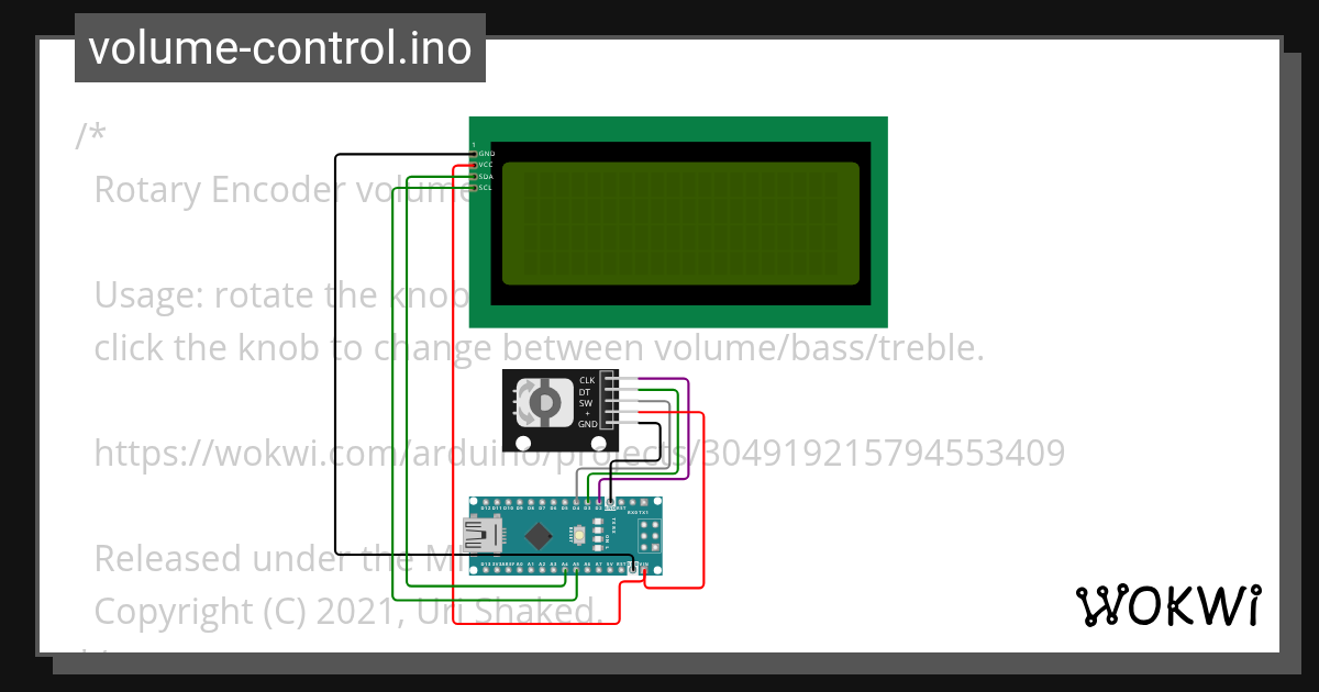 volume-control.ino - Wokwi Arduino and ESP32 Simulator