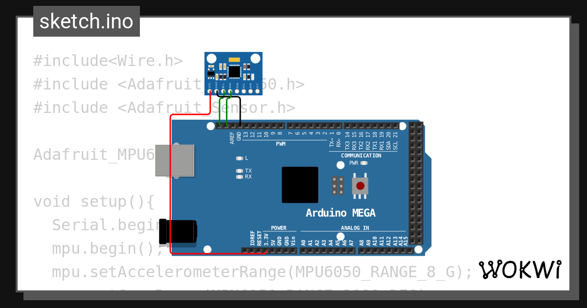 Mpu6050 Wokwi Esp32 Stm32 Arduino Simulator