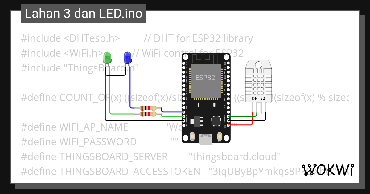 Lahan 3 dan LED.ino - Wokwi Arduino and ESP32 Simulator