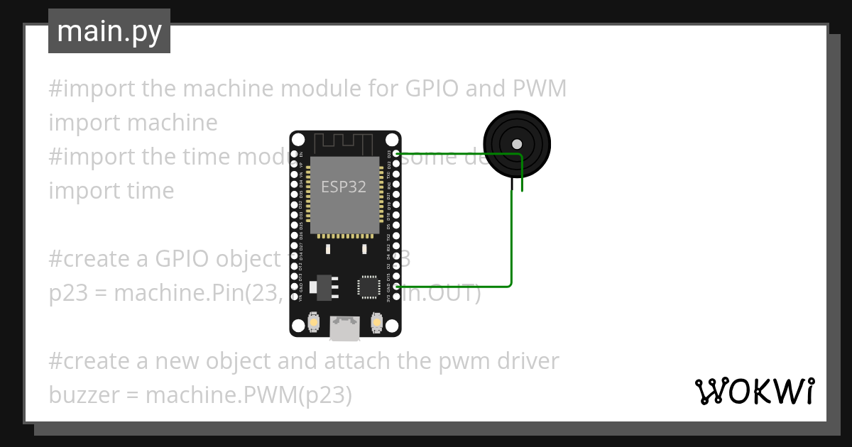 stop n start buzzer - Wokwi ESP32, STM32, Arduino Simulator
