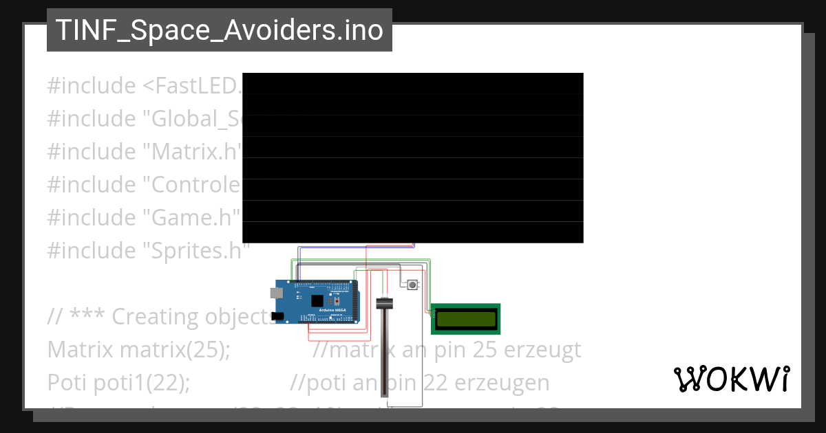 TINF_Space_Avoiders.ino - Wokwi ESP32, STM32, Arduino Simulator