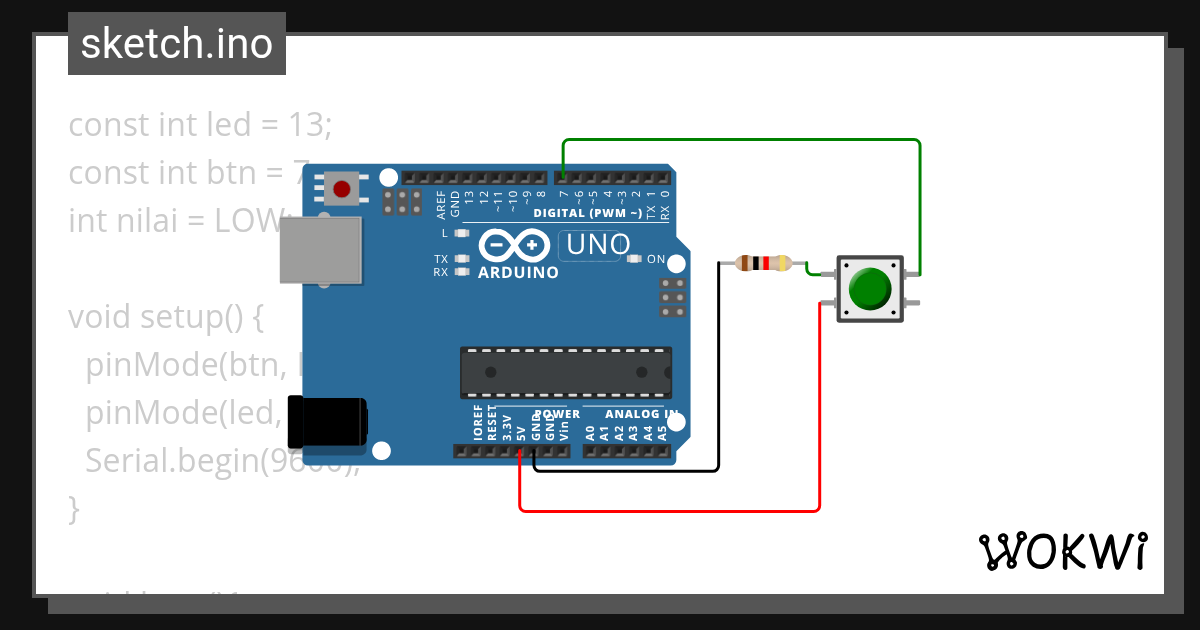 Push button - Wokwi ESP32, STM32, Arduino Simulator