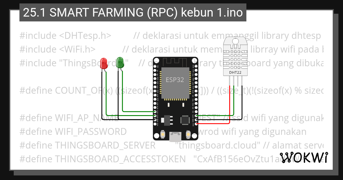 25.1 SMART FARMING (RPC) kebun 1.ino - Wokwi Arduino and ESP32 Simulator