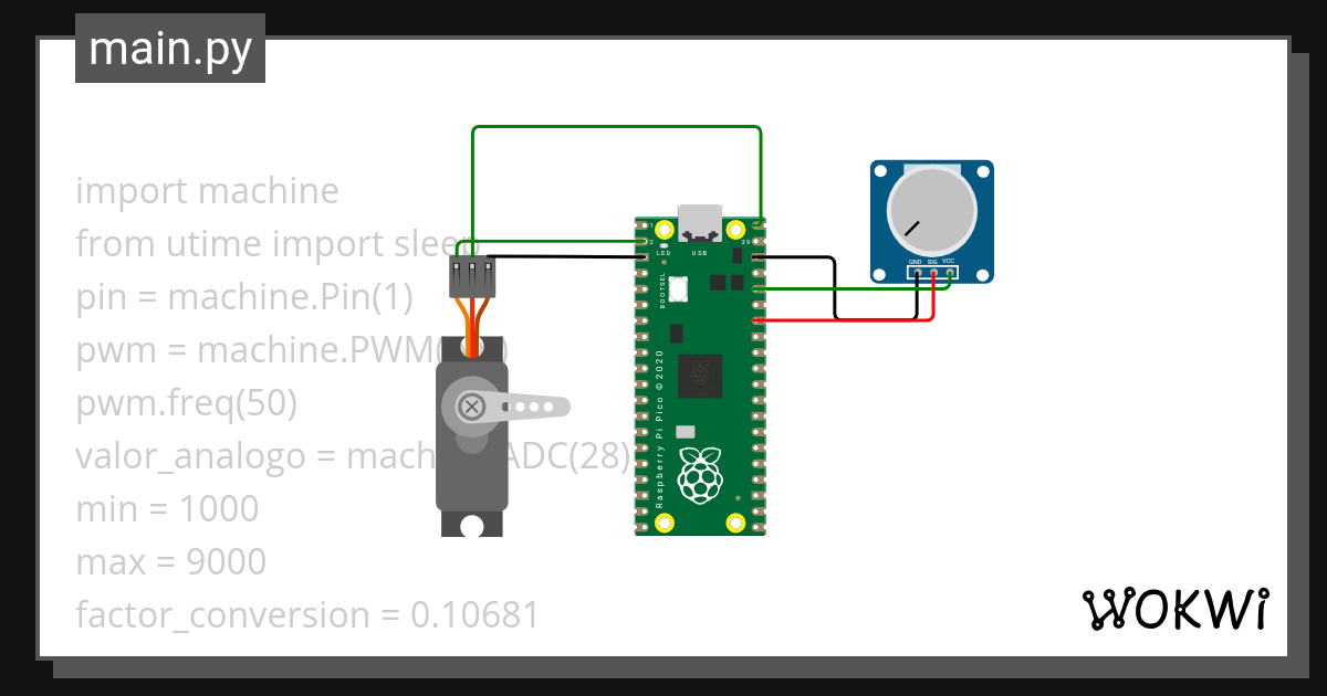 Servomotor Con Potenciometro Wokwi Esp32 Stm32 Arduino Simulator