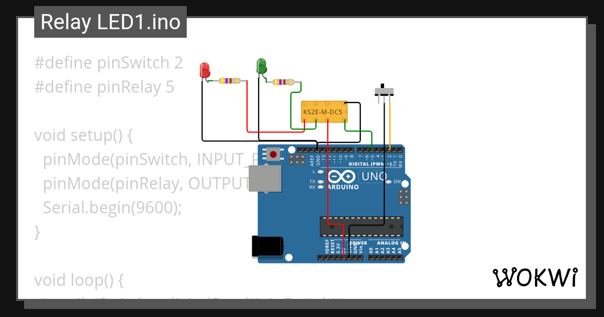 Relay LED1.ino - Wokwi ESP32, STM32, Arduino Simulator Relay LED1.ino - Wokwi ESP32, STM32, Arduino Simulator