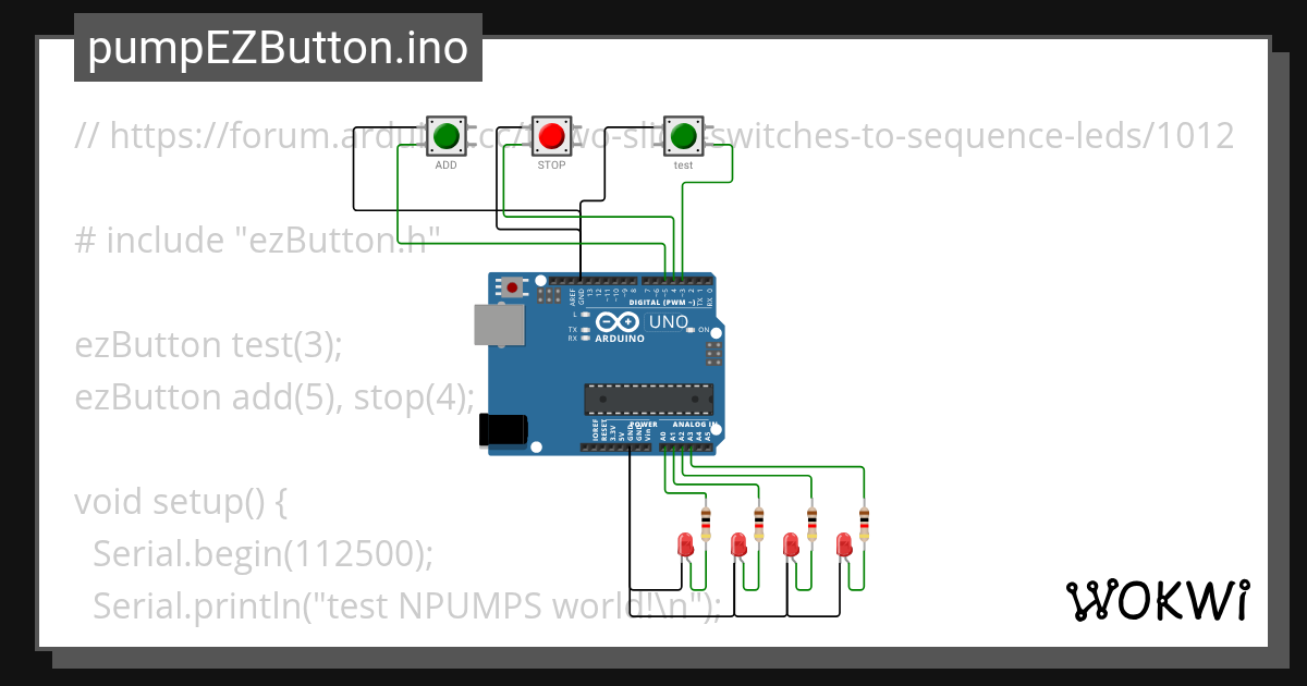 pumpEZButton.ino - Wokwi ESP32, STM32, Arduino Simulator