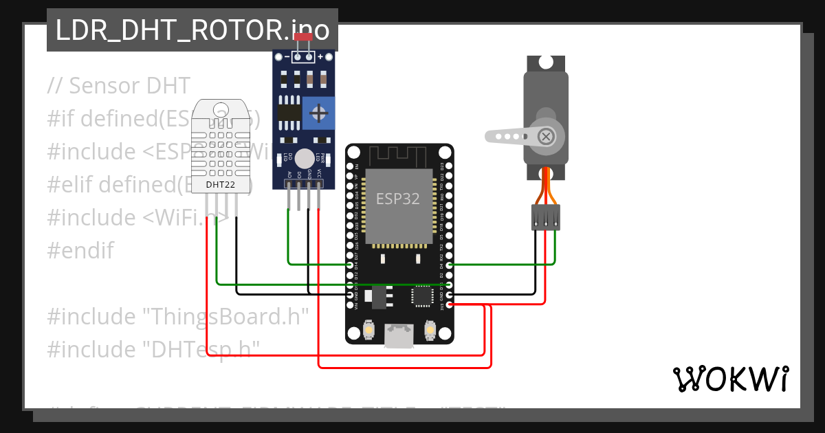 LDR_DHT_ROTOR.ino - Wokwi ESP32, STM32, Arduino Simulator