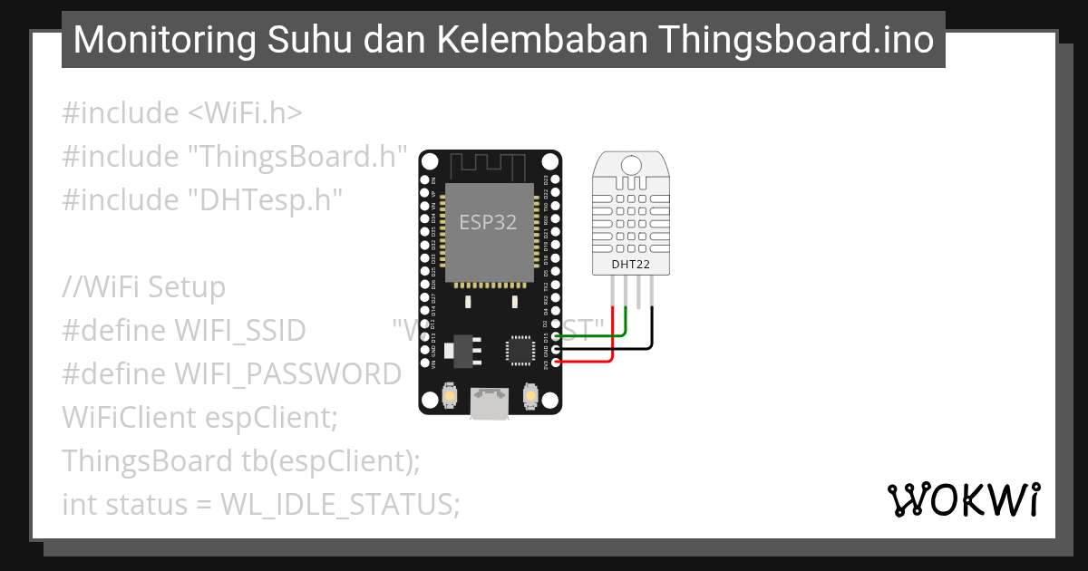Monitoring Suhu dan Kelembaban Thingsboard.ino - Wokwi ESP32, STM32, Arduino Simulator