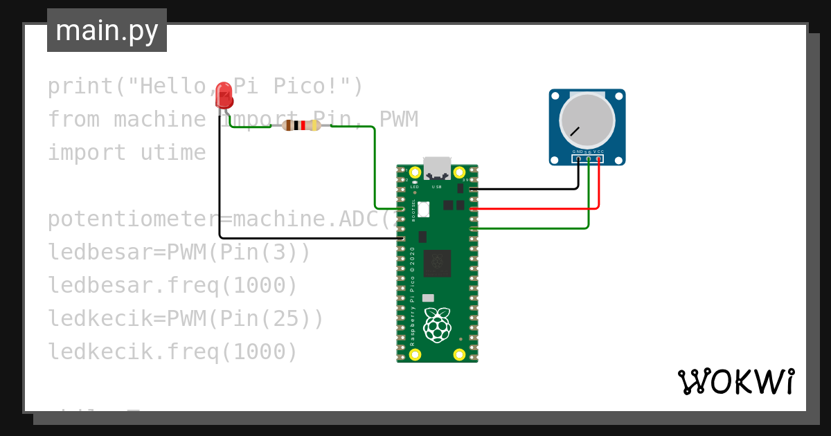 Potentioemeter With Led Intensity Wokwi Arduino And Esp32 Simulator 4803