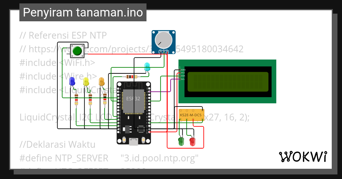 Penyiram tanaman.ino - Wokwi ESP32, STM32, Arduino Simulator