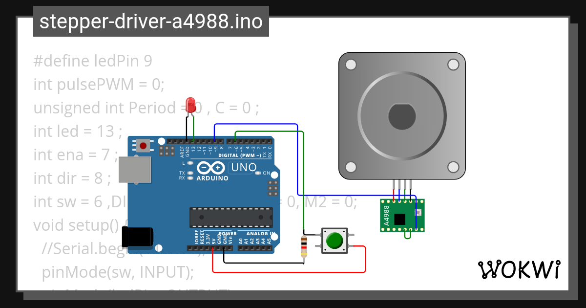 stepper-driver-a4988.ino - Wokwi ESP32, STM32, Arduino Simulator