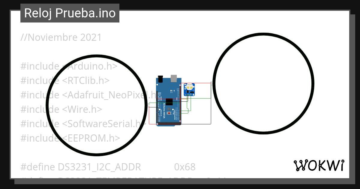 Reloj Prueba.ino - Wokwi Arduino and ESP32 Simulator