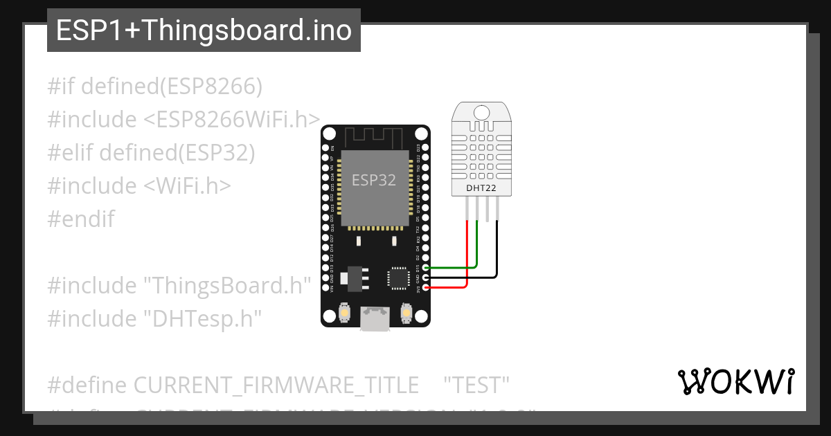 22. DHT22 Lahan 2 - Wokwi ESP32, STM32, Arduino Simulator