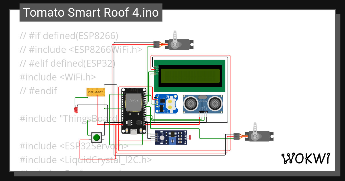 Tomato Smart Roof O Wokwi Esp32 Stm32 Arduino Simulator