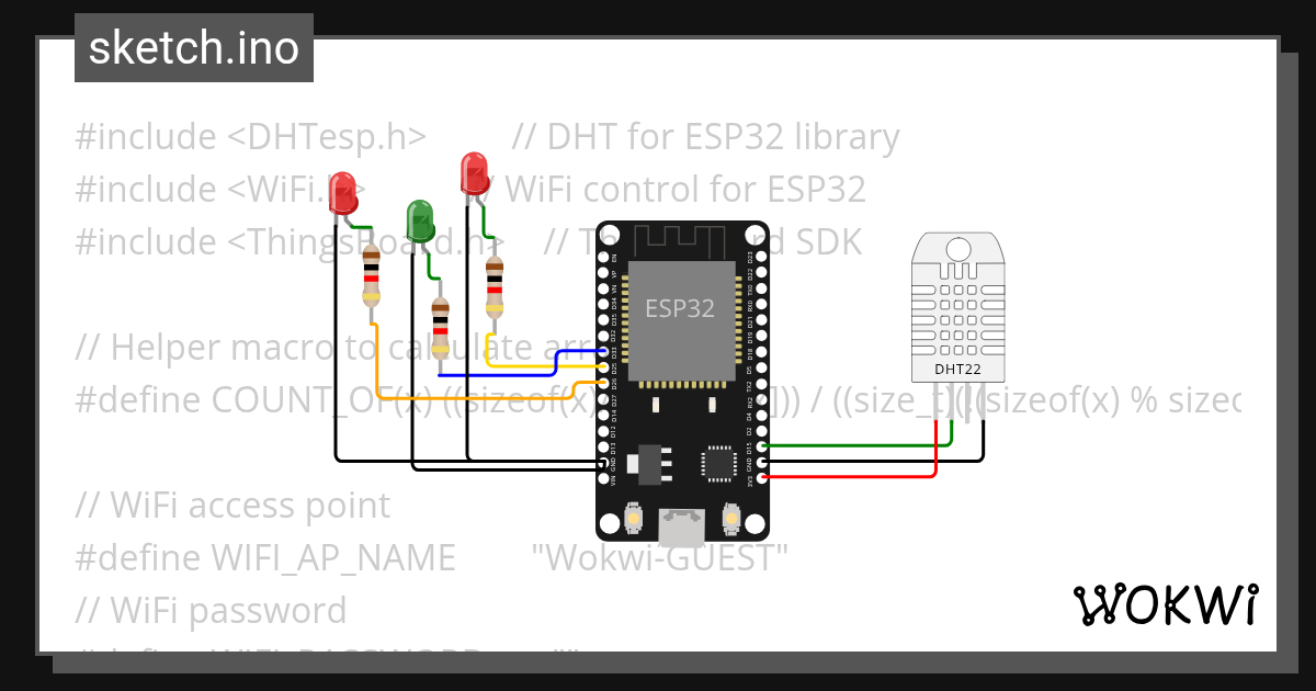Thingsboard ESP3 - Wokwi ESP32, STM32, Arduino Simulator