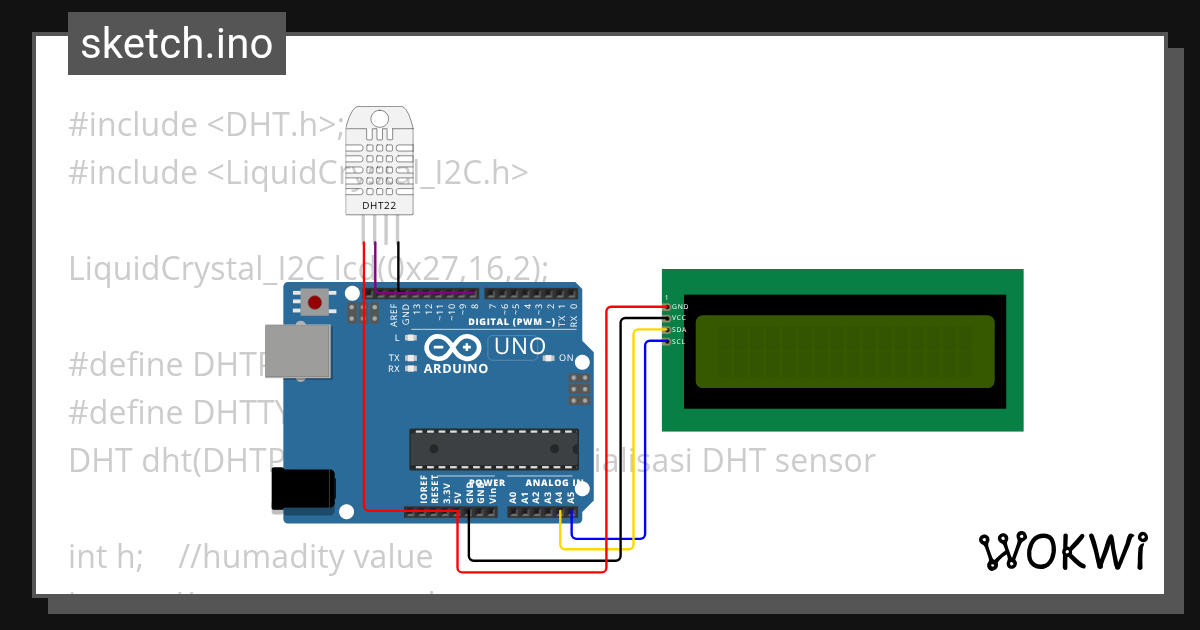 13-Nurul-XII SIJA B_Sensor Suhu dan Kelembaban Udara - Wokwi ESP32, STM32, Arduino Simulator