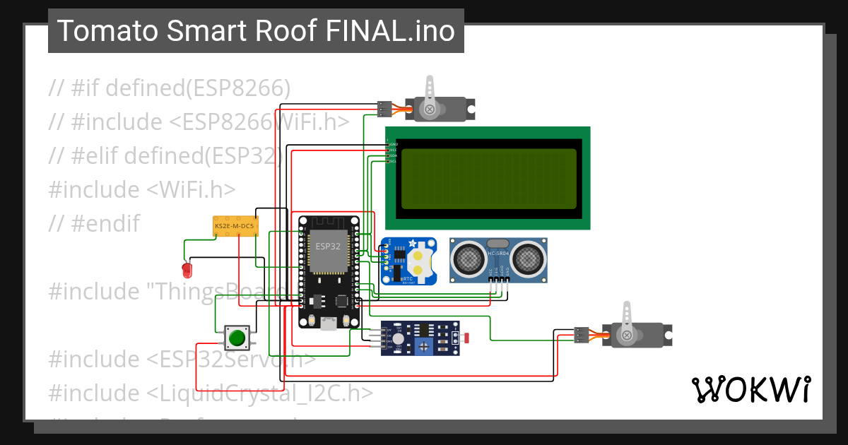 Tomato Smart Roof FINAL.ino - Wokwi ESP32, STM32, Arduino Simulator