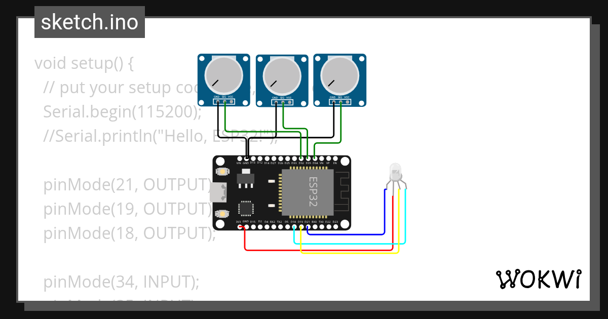 Ex3 - Wokwi ESP32, STM32, Arduino Simulator