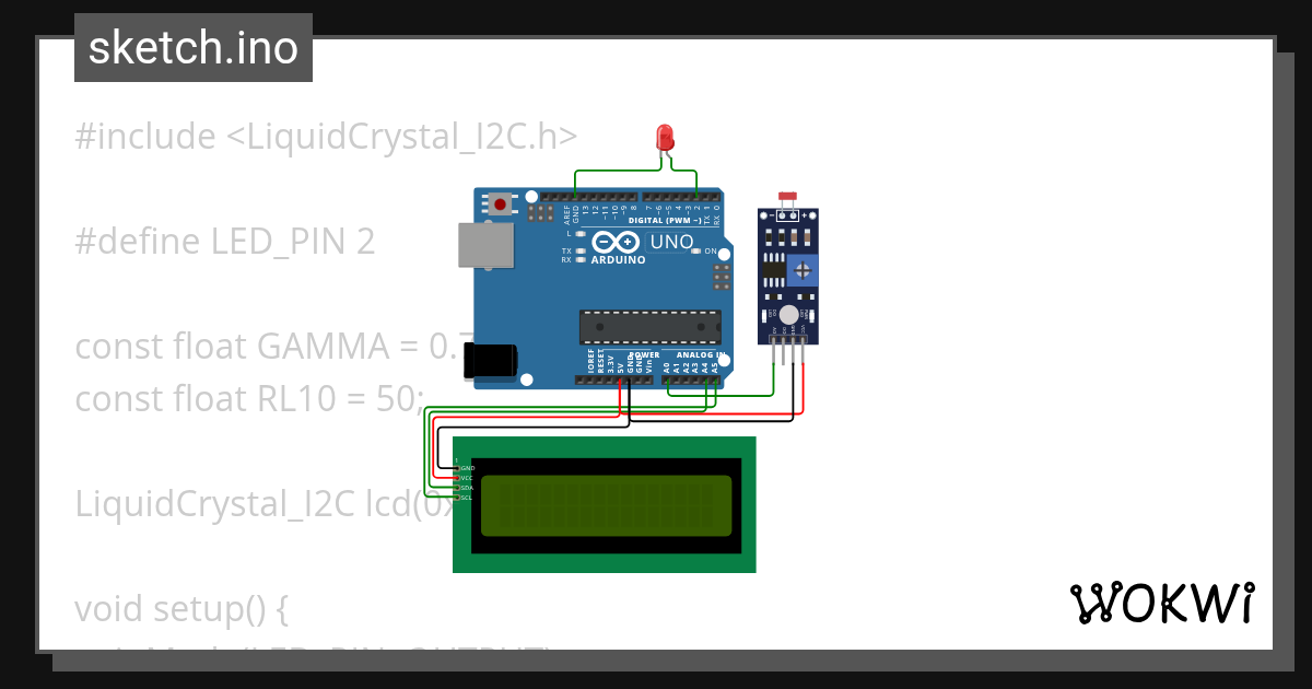Sensor LDR - Wokwi ESP32, STM32, Arduino Simulator