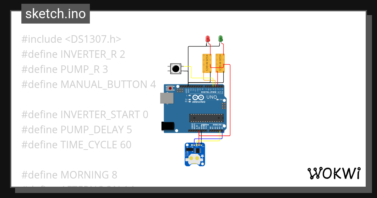 Gestione impianto irrigazione con inverter - Wokwi ESP32, STM32, Arduino Simulator