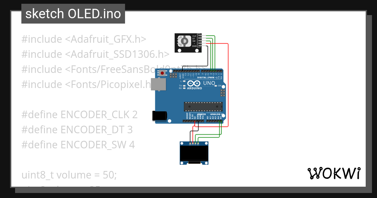 sketch OLED.ino - Wokwi ESP32, STM32, Arduino Simulator