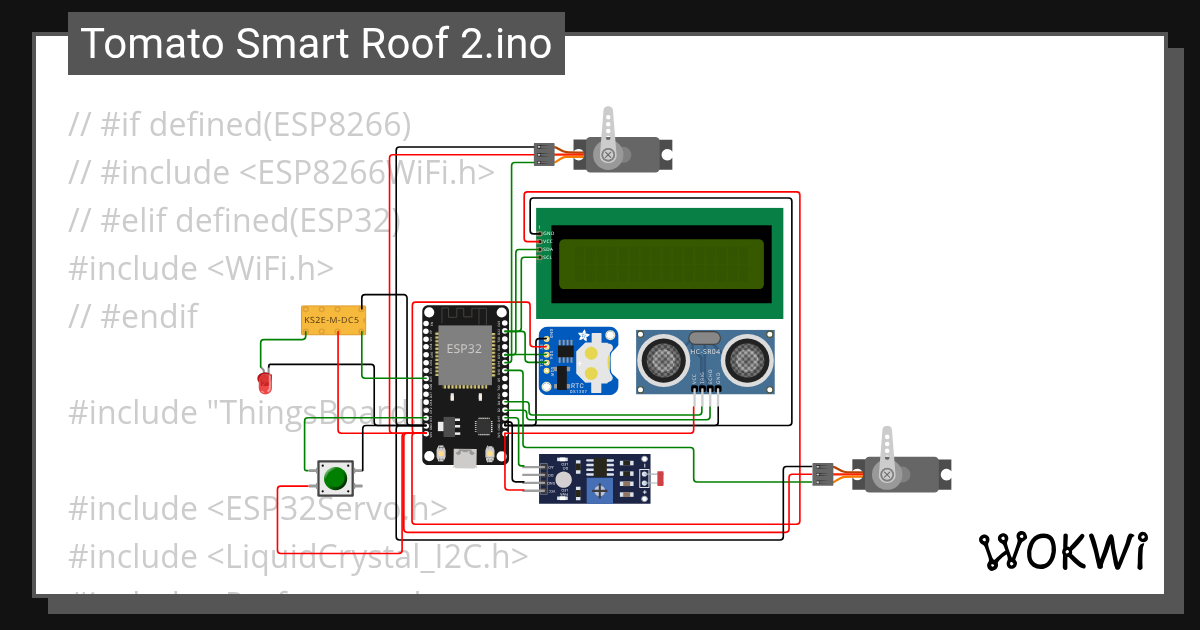 Tomato Smart Roof 2.ino - Wokwi ESP32, STM32, Arduino Simulator