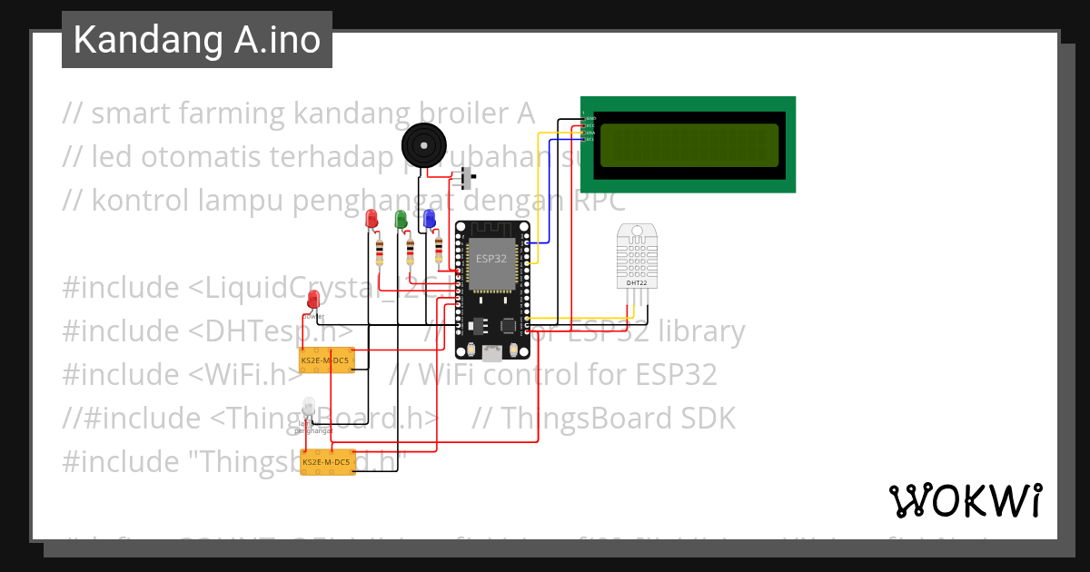 Kandang A.ino - Wokwi Arduino and ESP32 Simulator