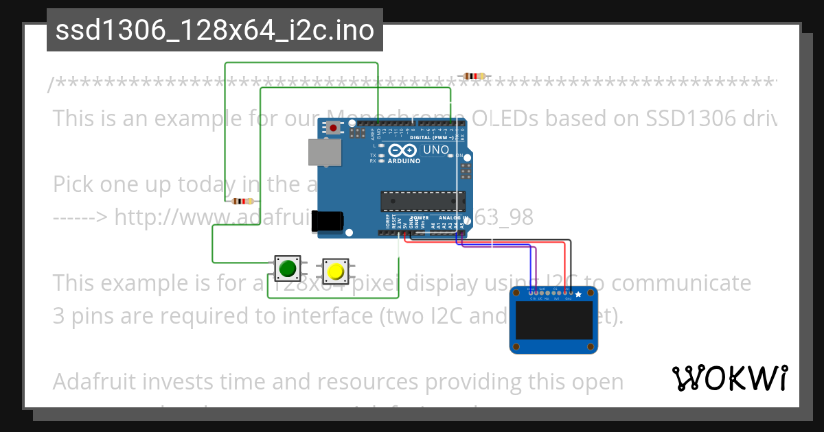 ssd1306_128x64_i2c.ino - Wokwi ESP32, STM32, Arduino Simulator